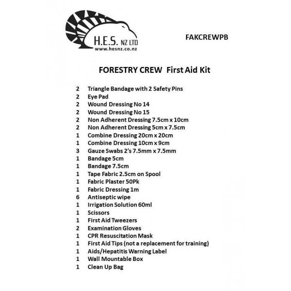 Forestry Crew Box | First Aid | HES NZ Ltd