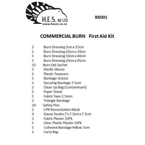 Commercial Burns Pack | First Aid | HES NZ Ltd
